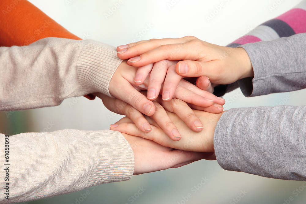 Human hands on bright background Stock Photo | Adobe Stock