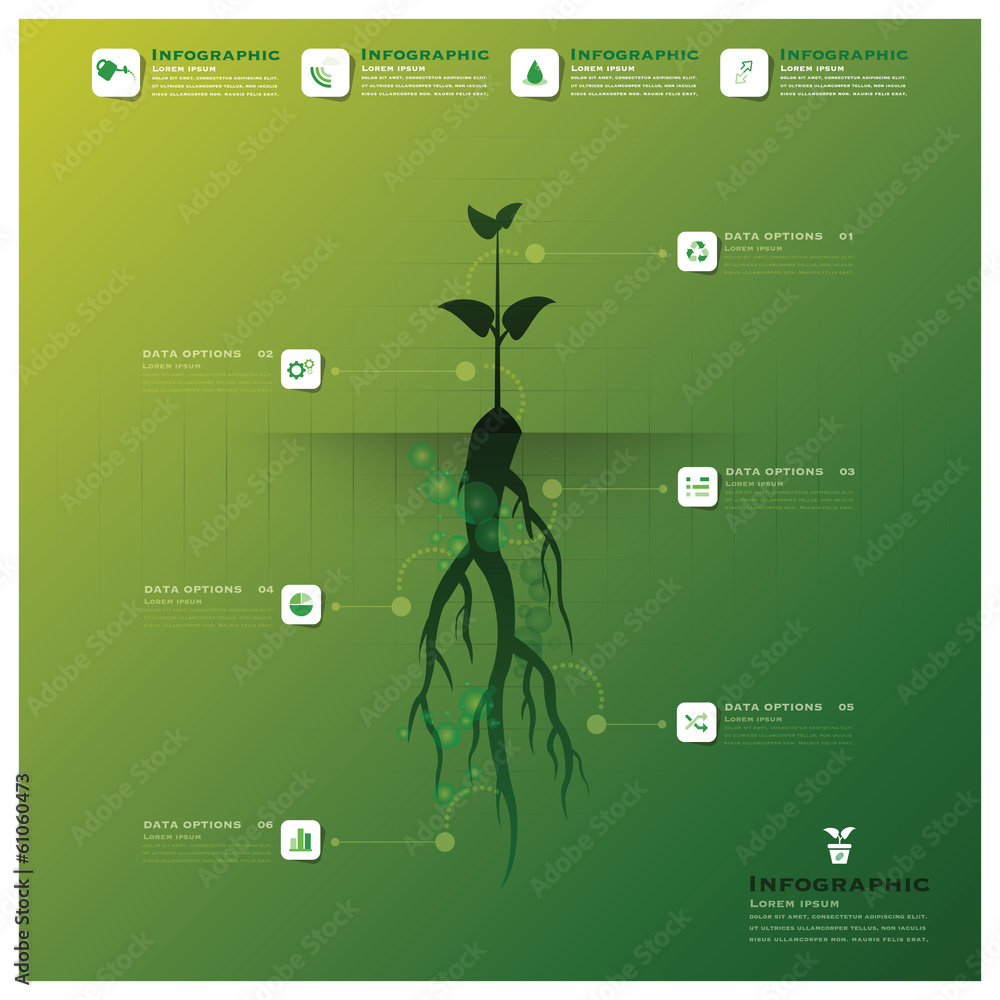 Tree And Root Infographic Design Template Stock Vector | Adobe Stock
