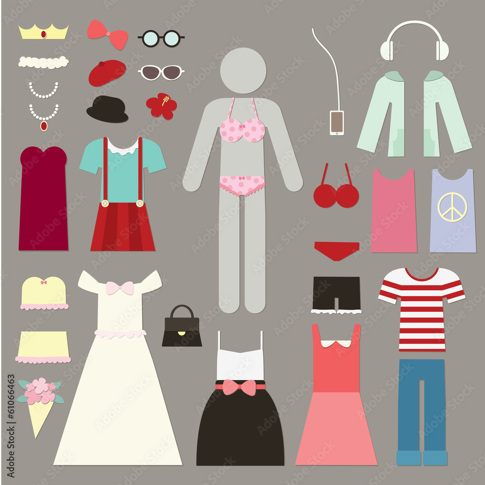 Dress up Sign Vector, Women sign, Toilet sign Stock Vector | Adobe Stock