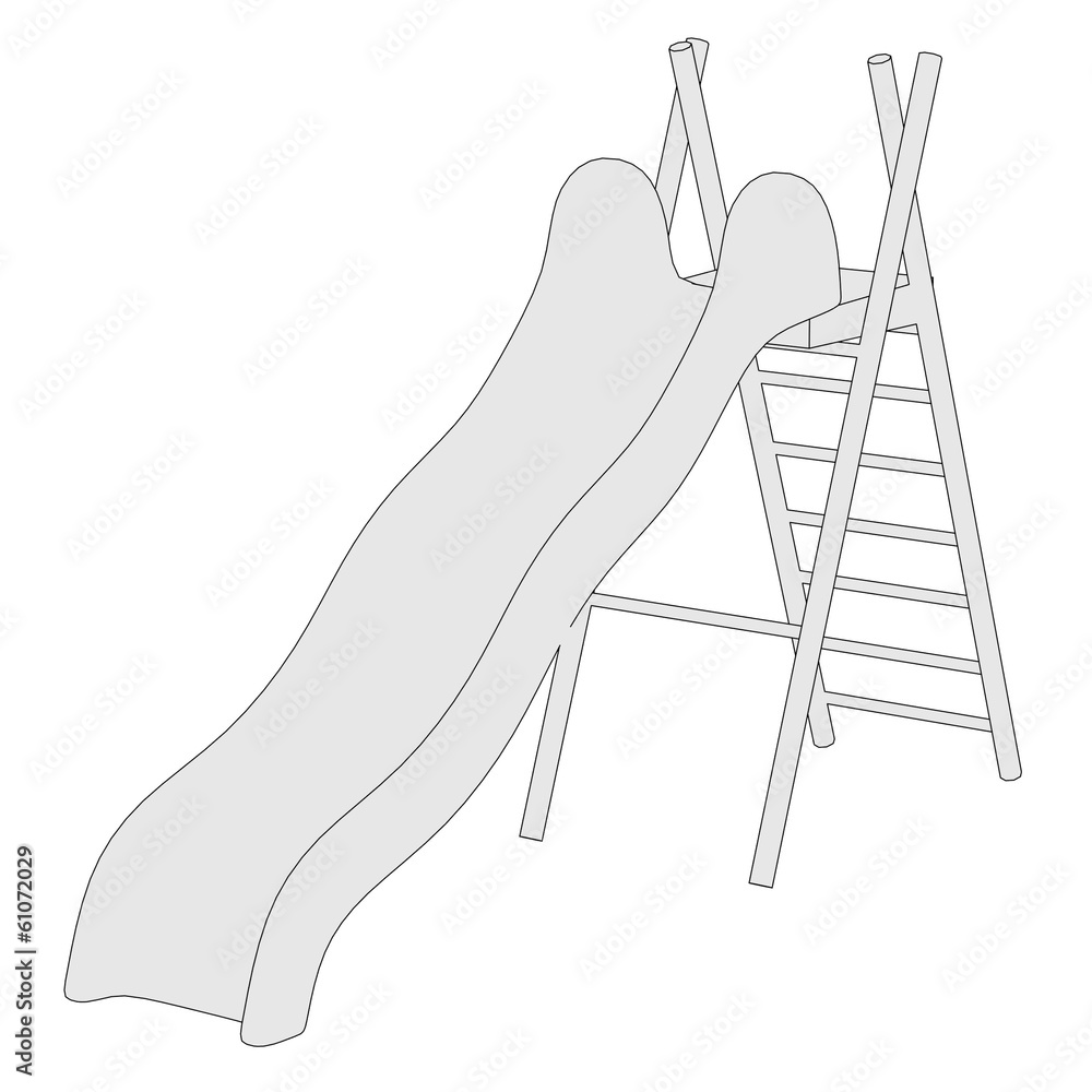 cartoon image of slide - playground Stock Illustration | Adobe Stock