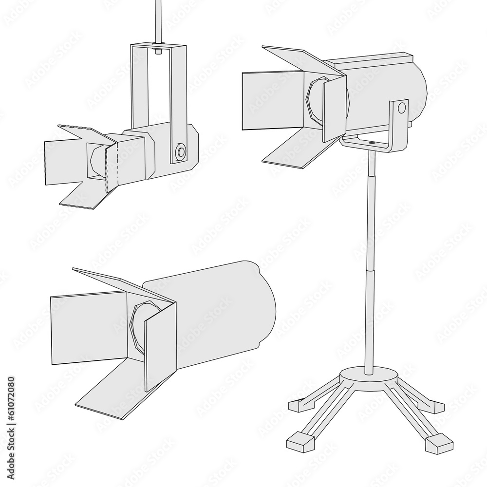 cartoon image of stage lights Stock Illustration | Adobe Stock