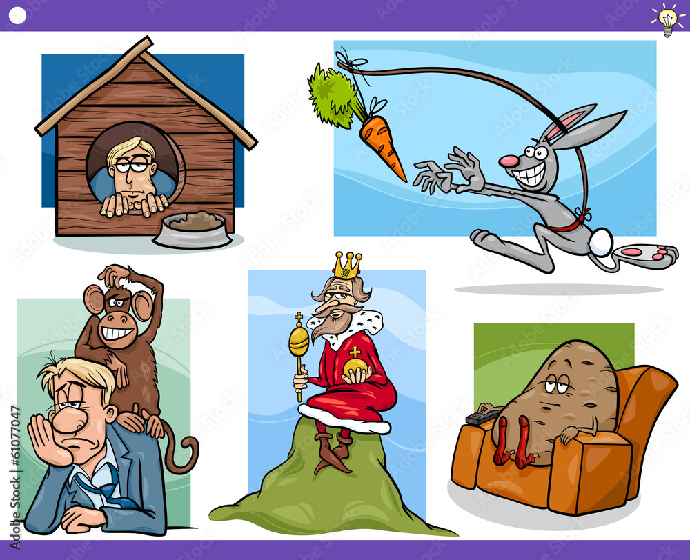 cartoon concepts and ideas set Stock Vector | Adobe Stock