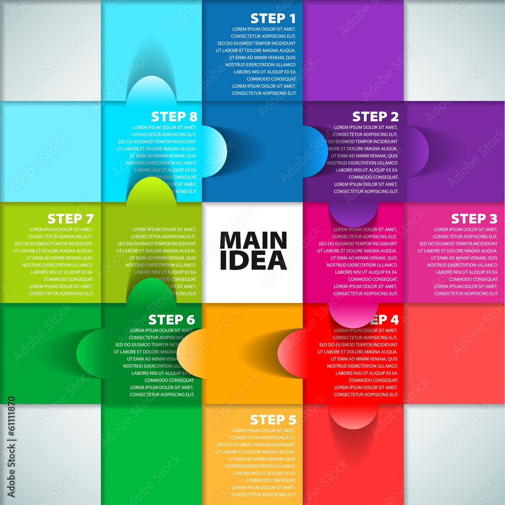 Colorful Process chart module - Vector illustration Stock Vector ...