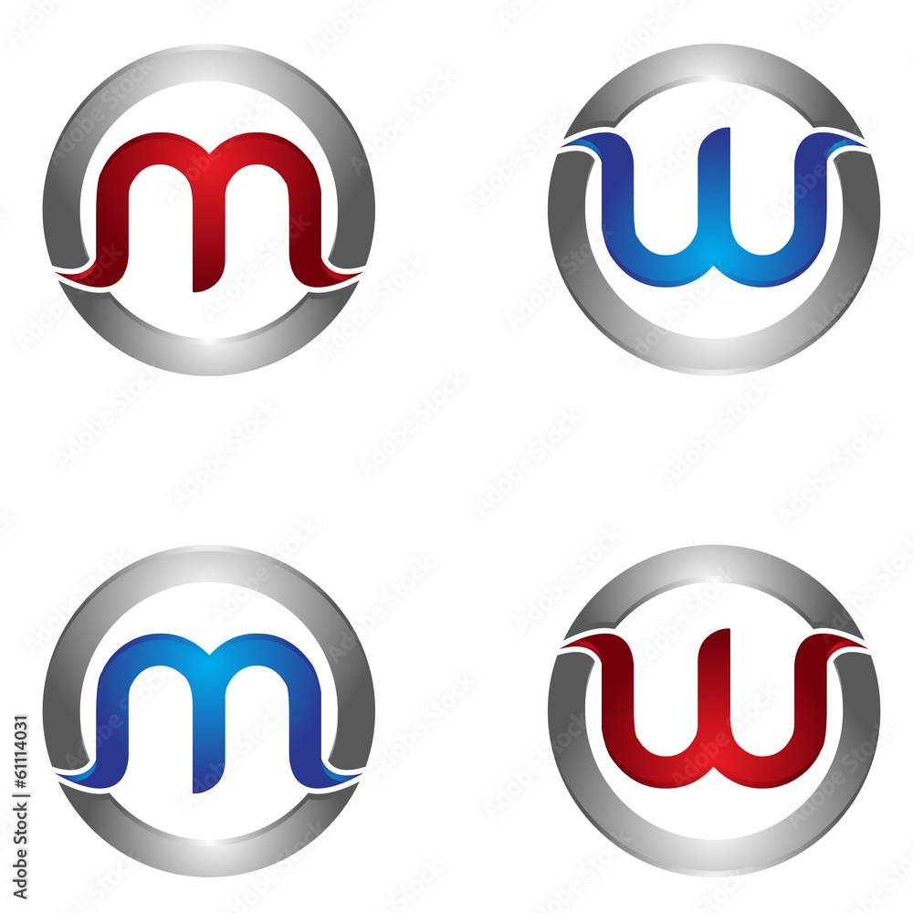 Letter M W Logo Stock Vector | Adobe Stock