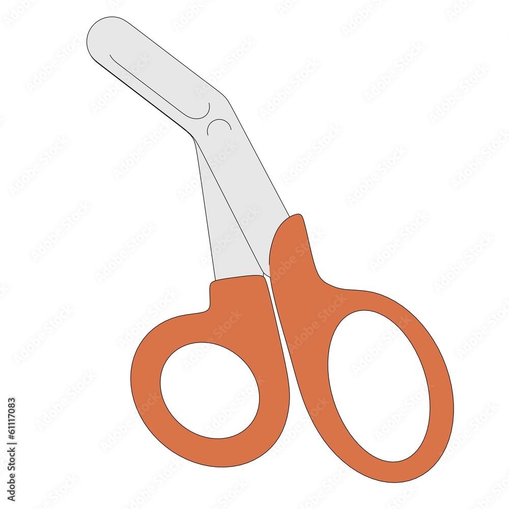 cartoon image of scissors tool Stock Illustration | Adobe Stock