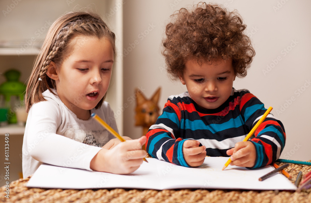 Kids drawing Stock Photo | Adobe Stock