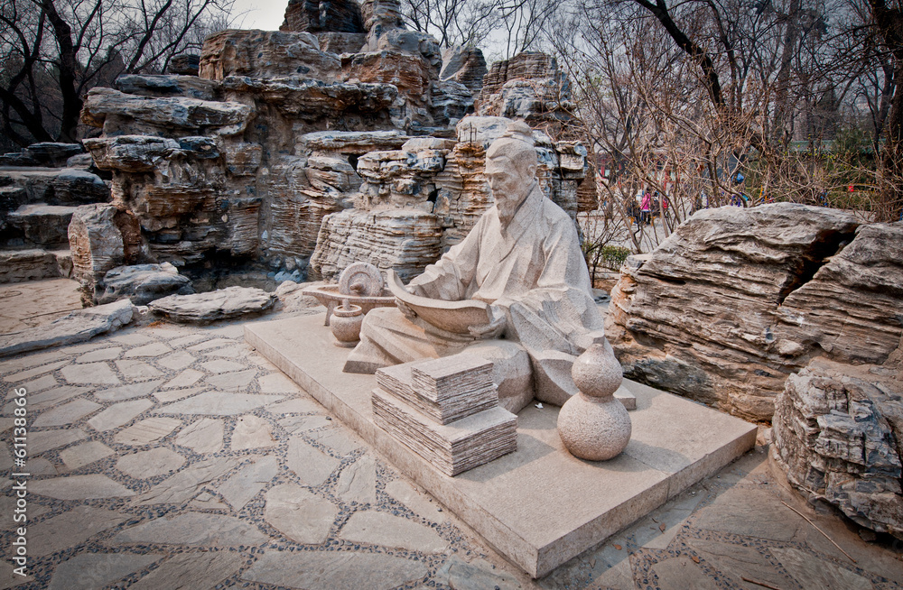 Statue in Temple of Earth also called Ditan Park in Beijing Stock Photo ...