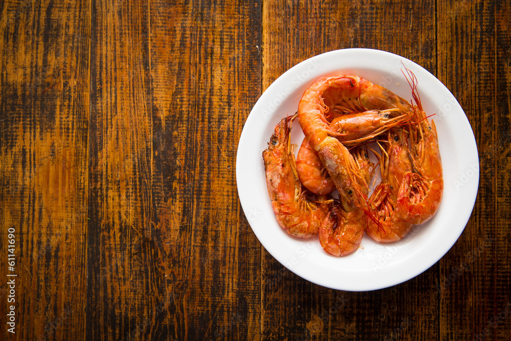 gamba plate 1 Stock Photo | Adobe Stock