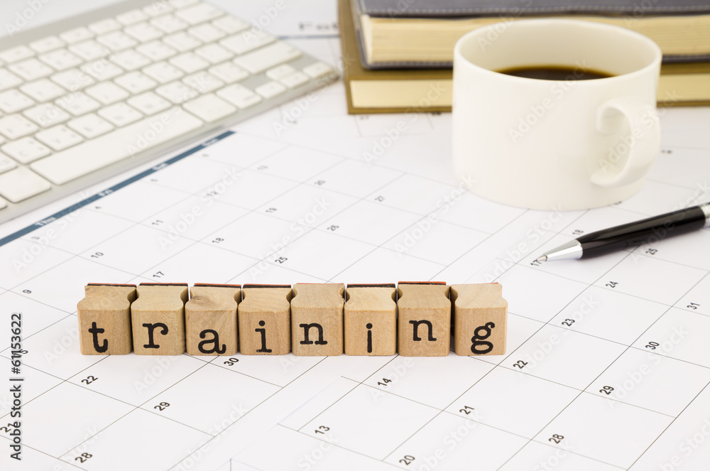 training wording and timetable on office table Stock Photo | Adobe Stock