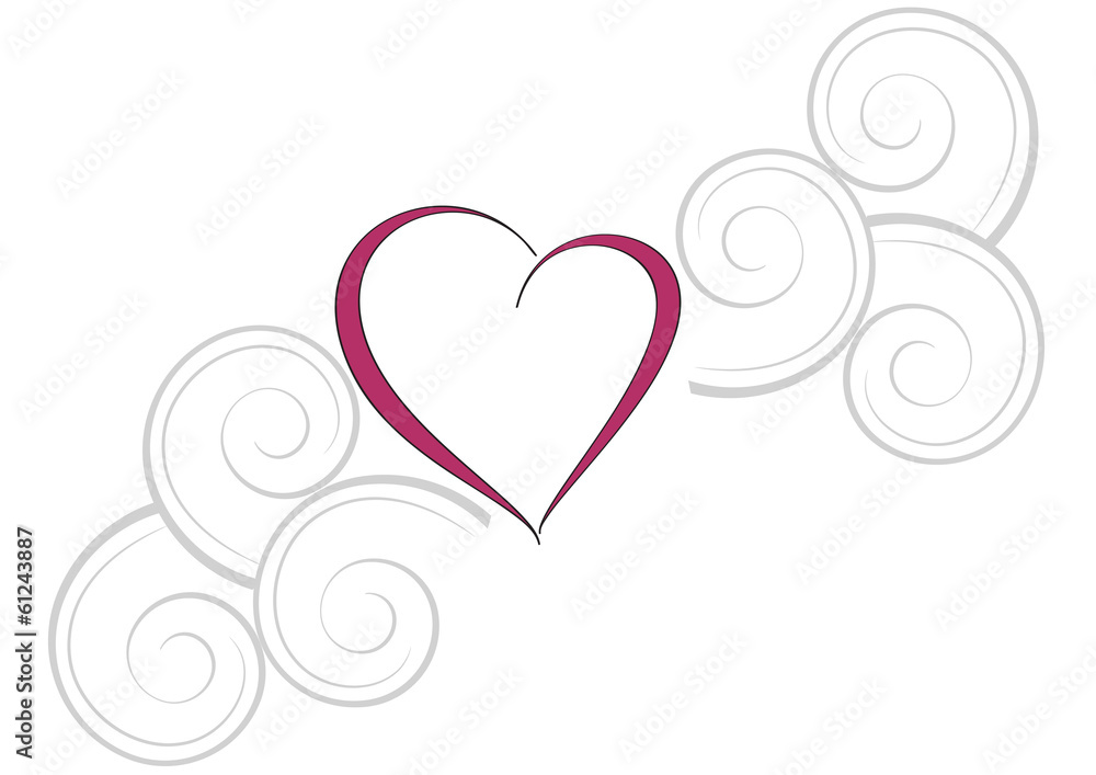 Vettoriale Stock decorazione cuore stilizzato | Adobe Stock