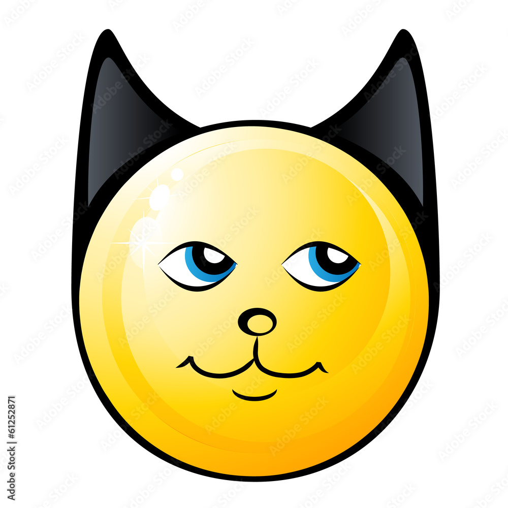 smiling cat - emoticons Stock-Vektorgrafik | Adobe Stock