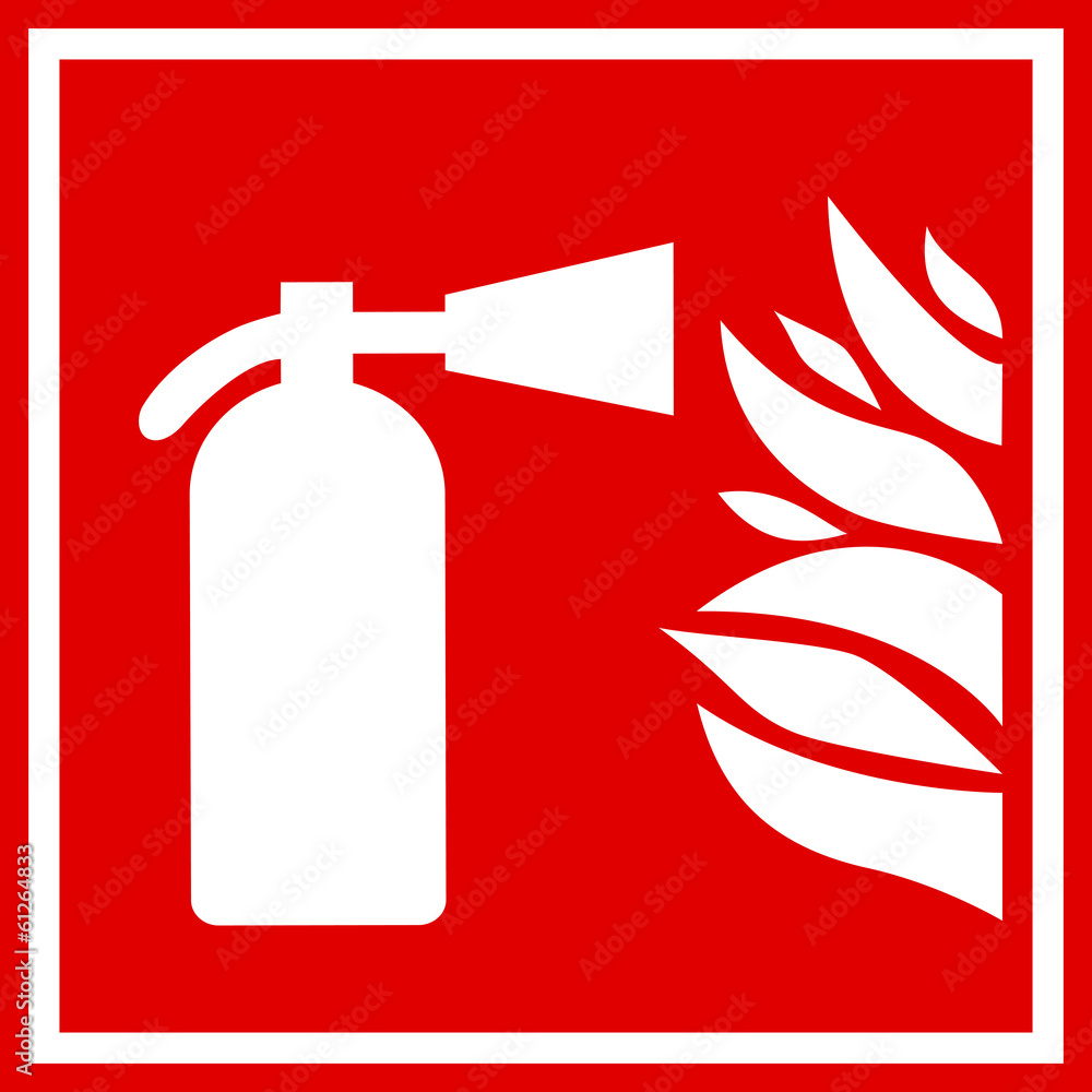Fire extinguisher sign Stock Vector | Adobe Stock