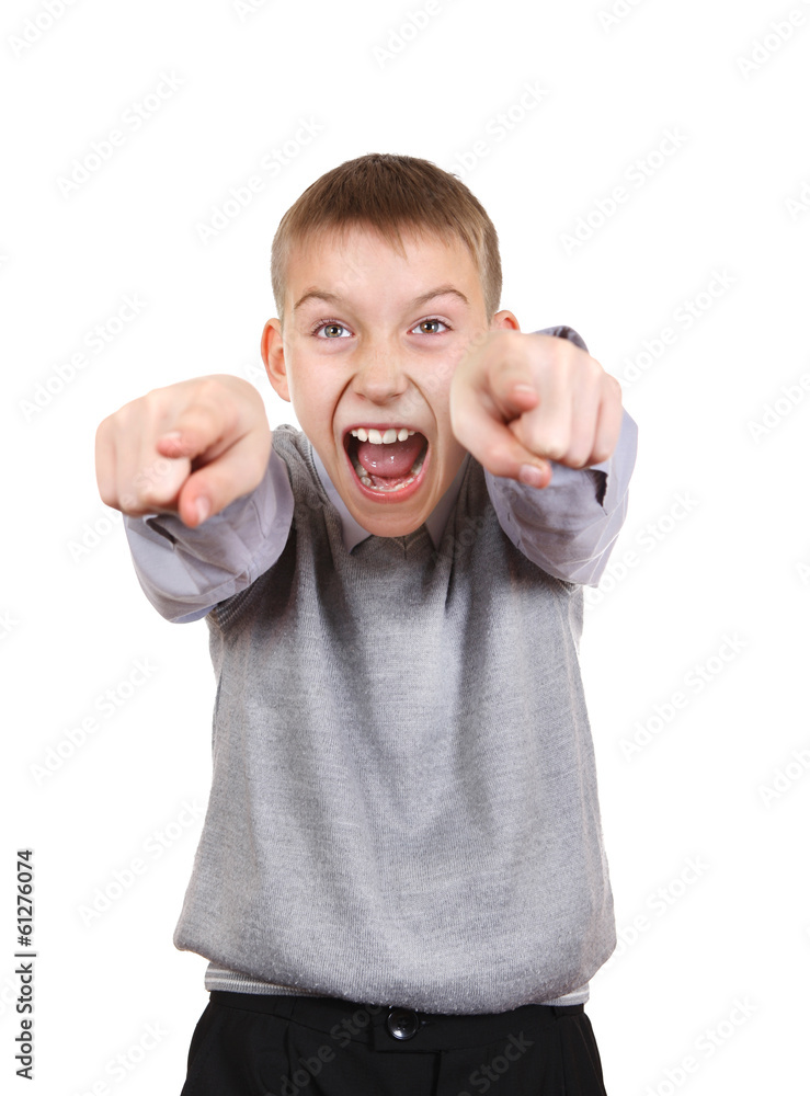 Boy Pointing Stock Photo | Adobe Stock