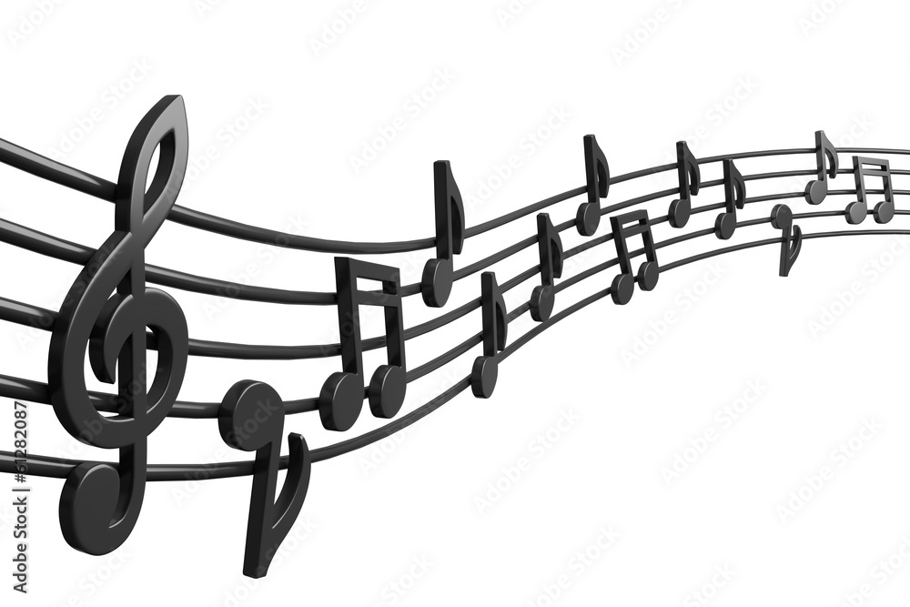 Musiknoten Stock-Illustration | Adobe Stock