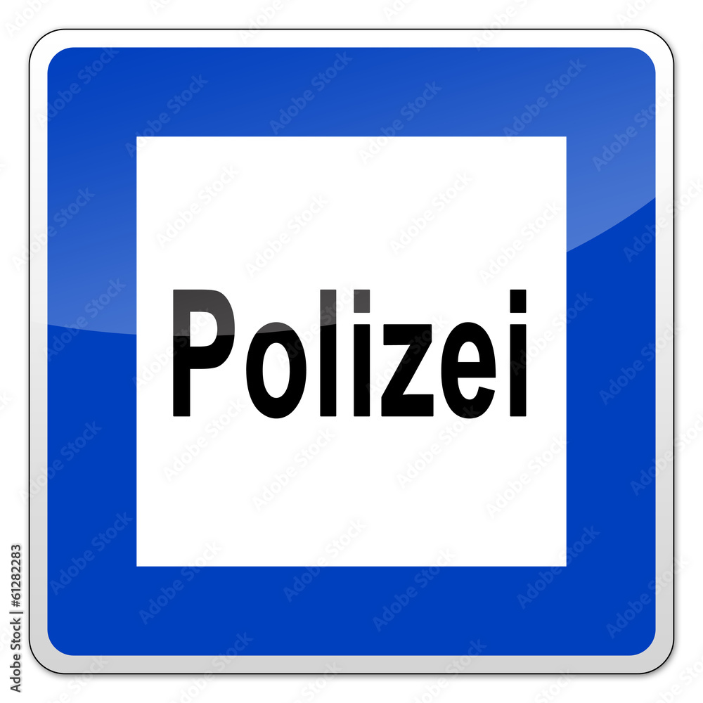Verkehrszeichen - Polizei Stock Illustration | Adobe Stock