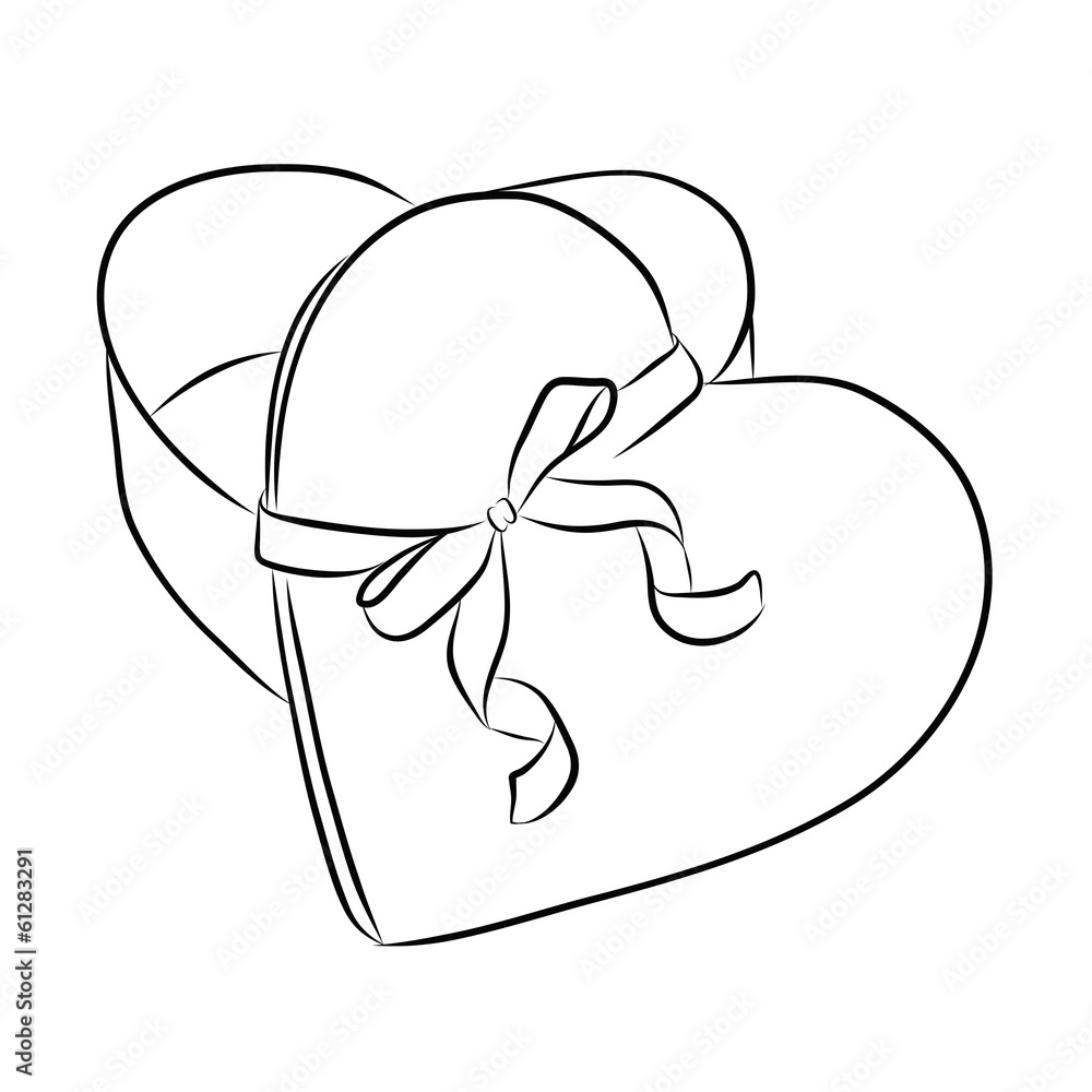 How To Draw A Heart With A Ribbon
