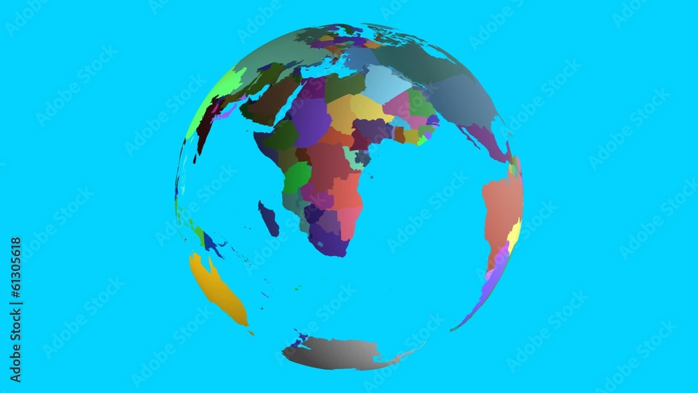 political map globe spinning Stock Video | Adobe Stock