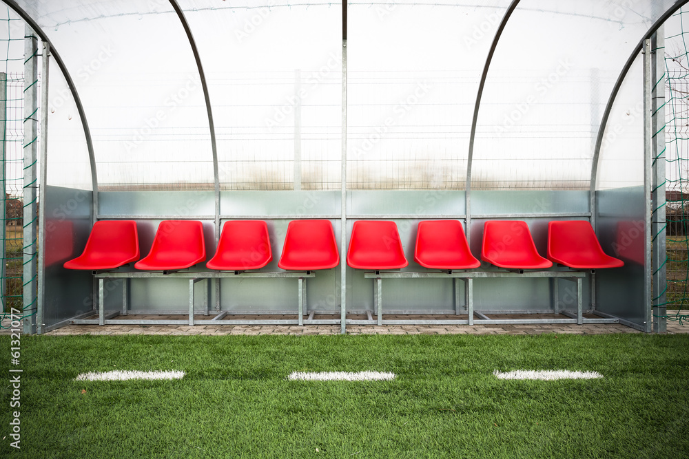 soccer bench Stock Photo | Adobe Stock