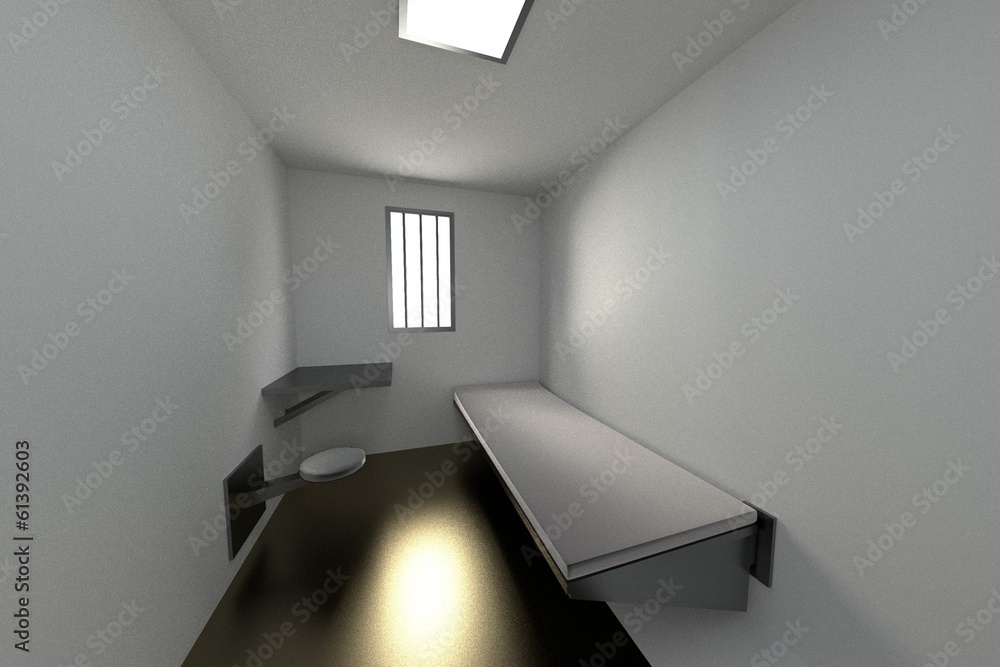 realistic 3d render of prison cell Stock Illustration | Adobe Stock