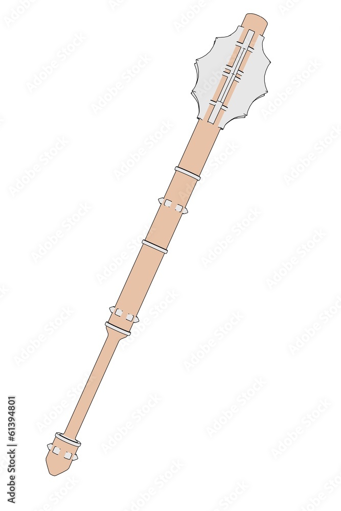 cartoon image of mace weapon Stock Illustration | Adobe Stock
