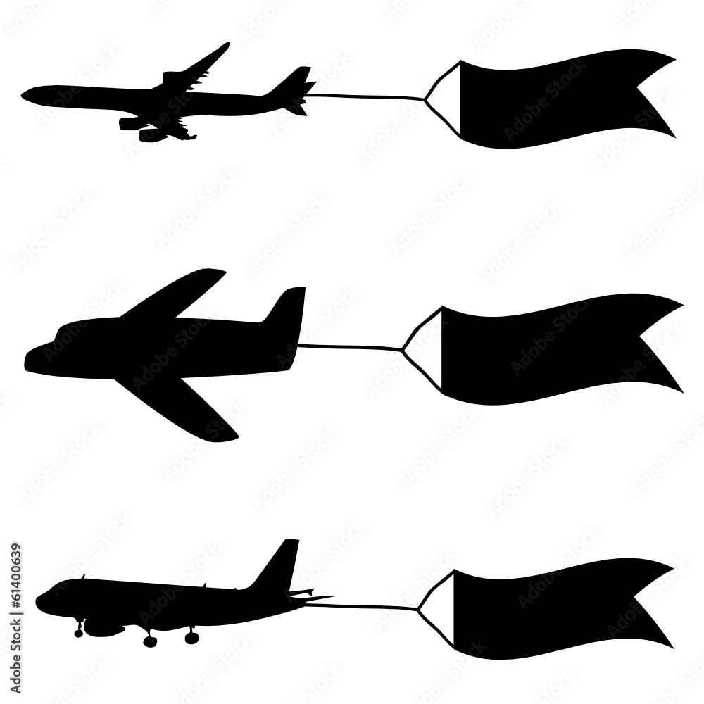 airplane with flags vector illustartion Stock Vector | Adobe Stock