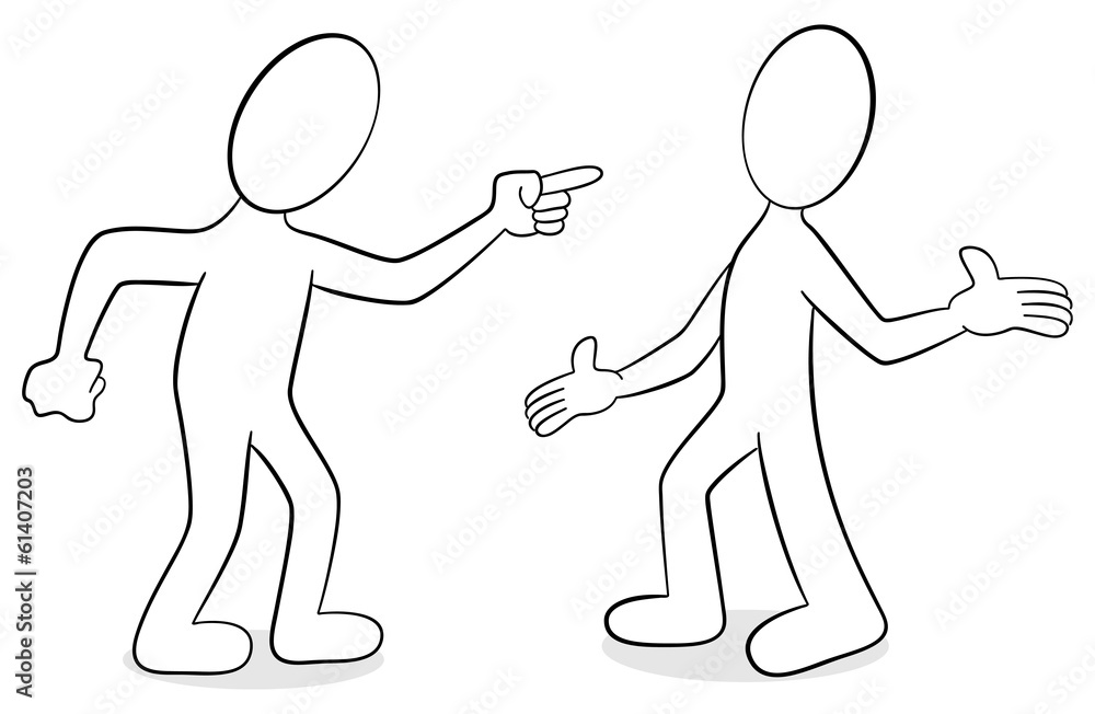 zwei die sich streiten Stock-Vektorgrafik | Adobe Stock