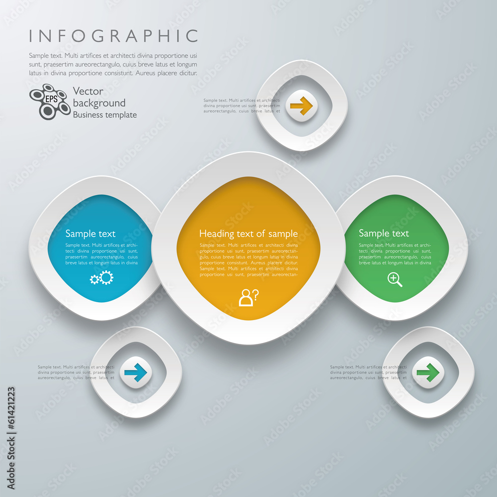 Infographics Vector Background Flow Chart Stock Vector | Adobe Stock