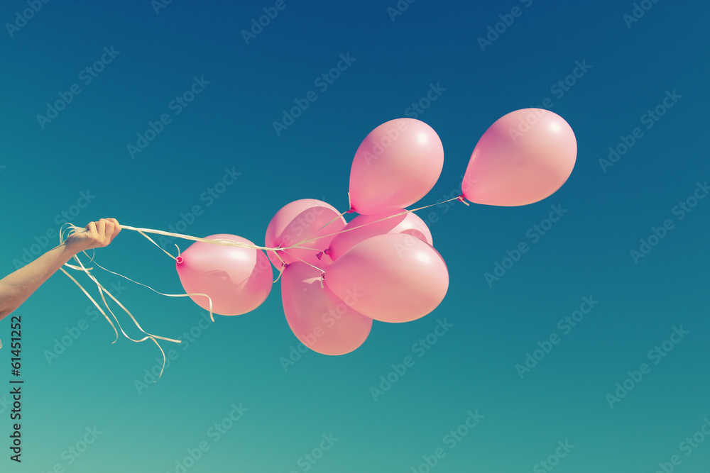 pink balloons Stock Photo | Adobe Stock
