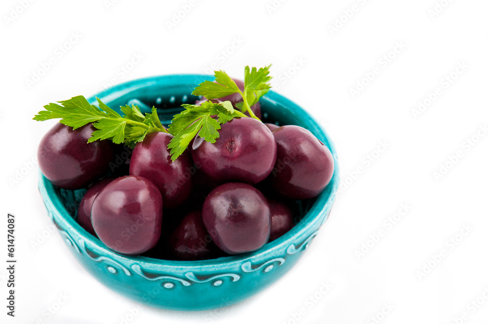 Isolated Prunus fruit Turkish karayemis taflan white background Stock ...