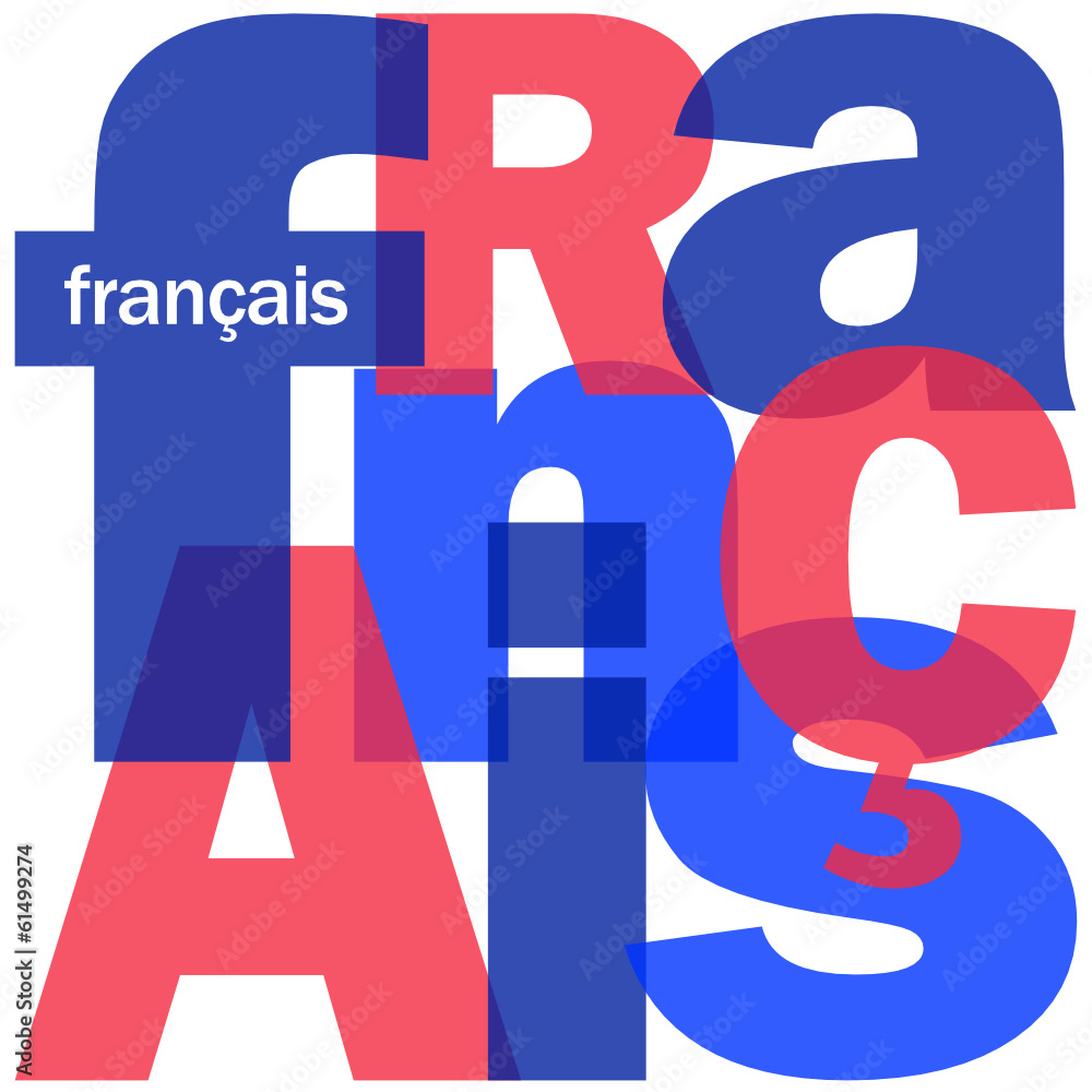Mosaïque de Lettres "FRANCAIS" (langues traduction français) Stock ...