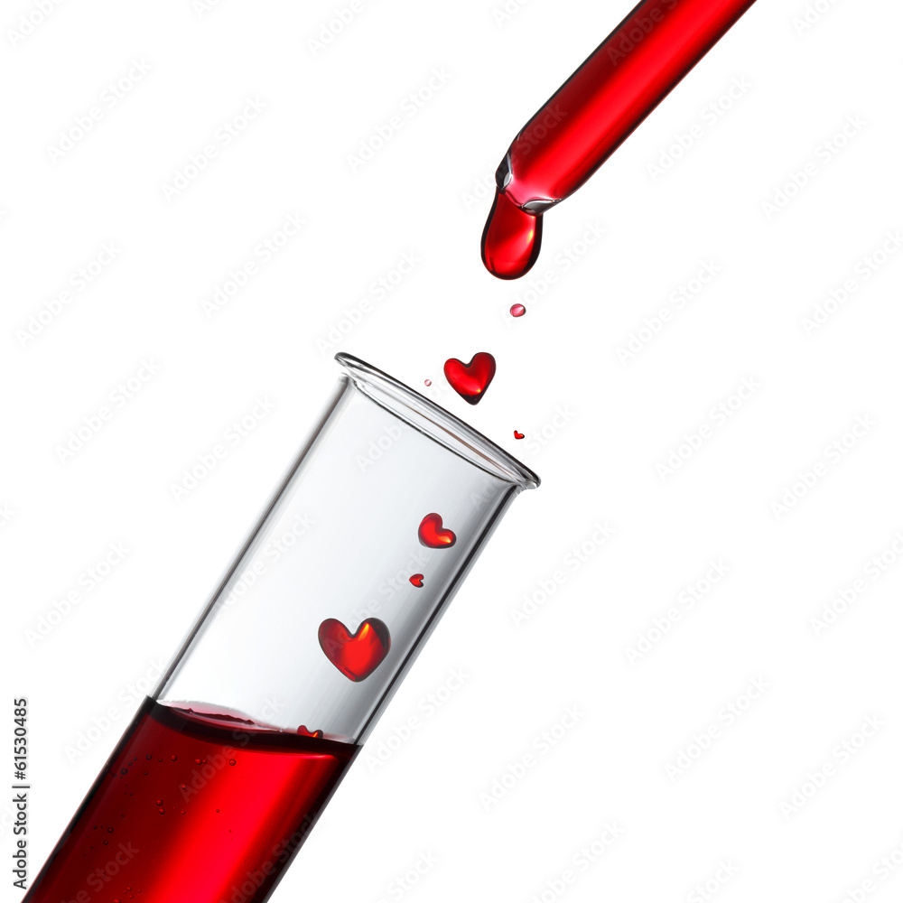 Blood or love potion drops in heat shape Stock Photo | Adobe Stock