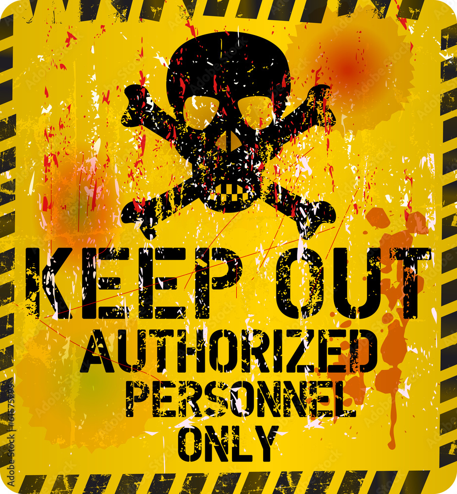 Keep out sign, warning / prohibition sign, vector Stock Vector | Adobe ...