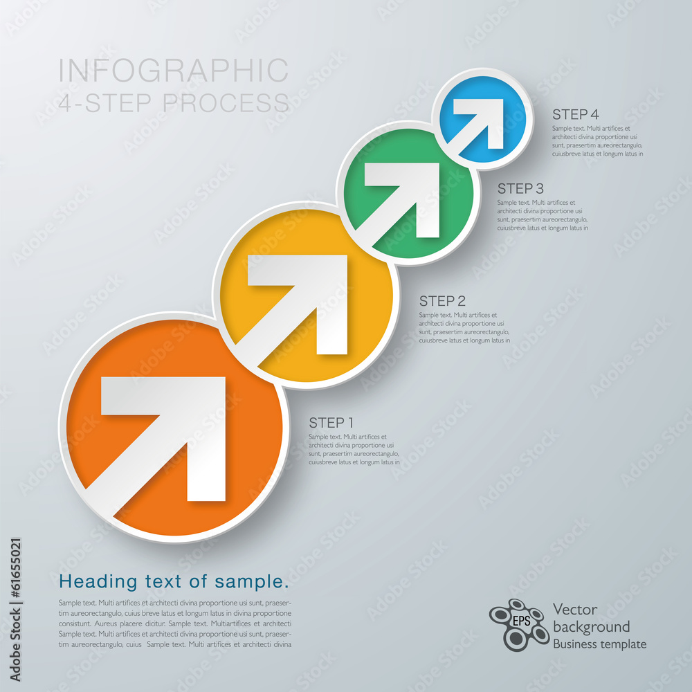 Infographics Vector Background 4-Step Process Stock Vector | Adobe Stock