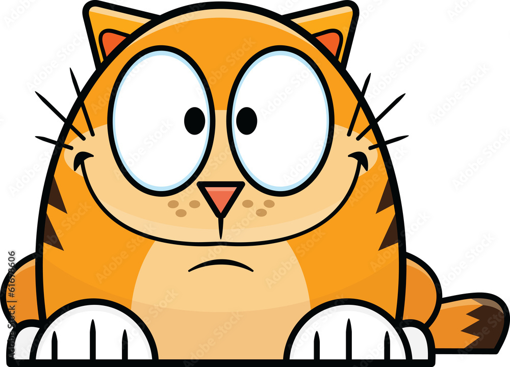 Cute Cartoon Orange Cat Stock Vector | Adobe Stock