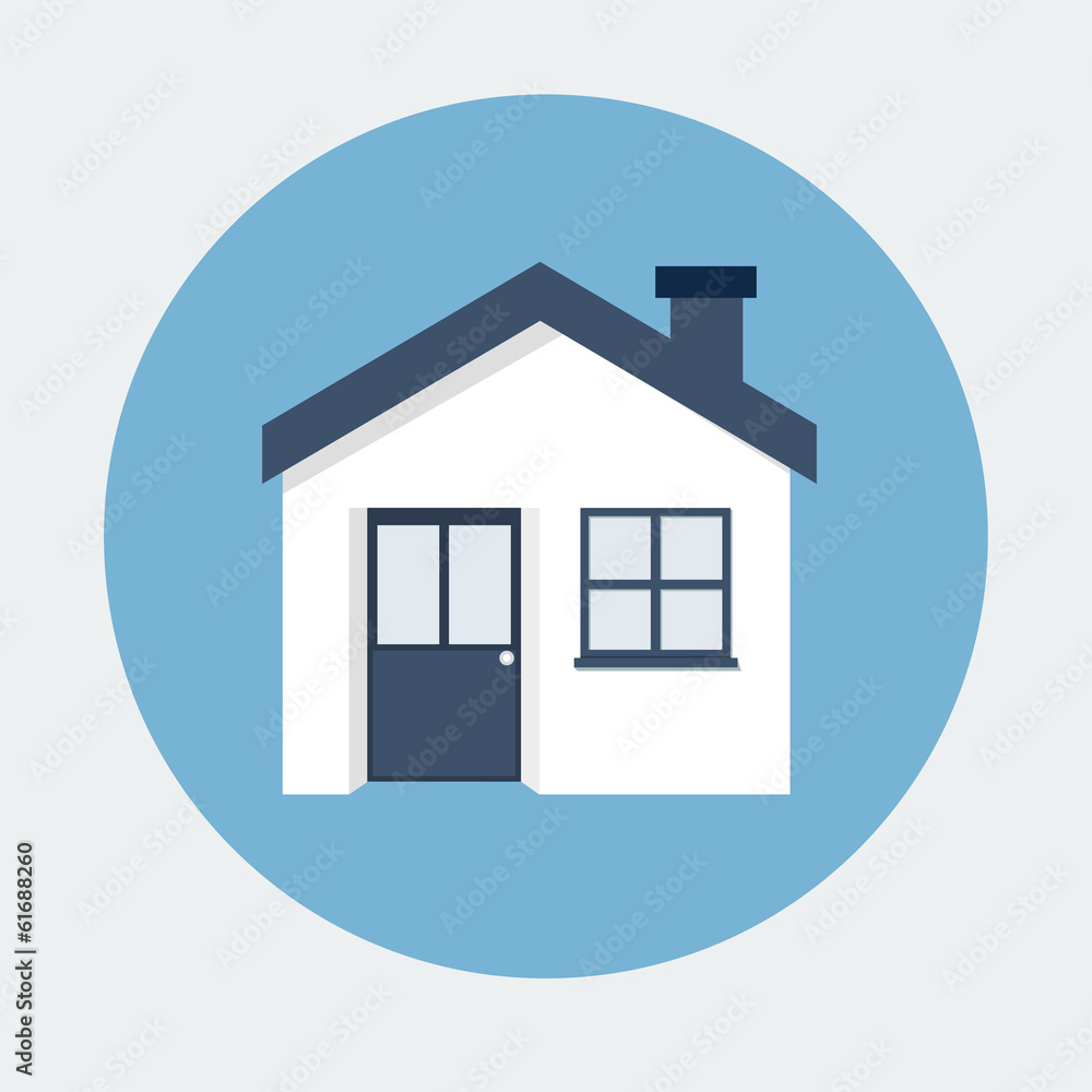 Home flat icon Stock Vector | Adobe Stock
