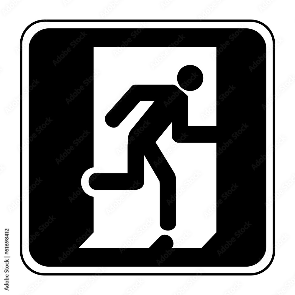 Logo sortie de secours. Stock Vector | Adobe Stock