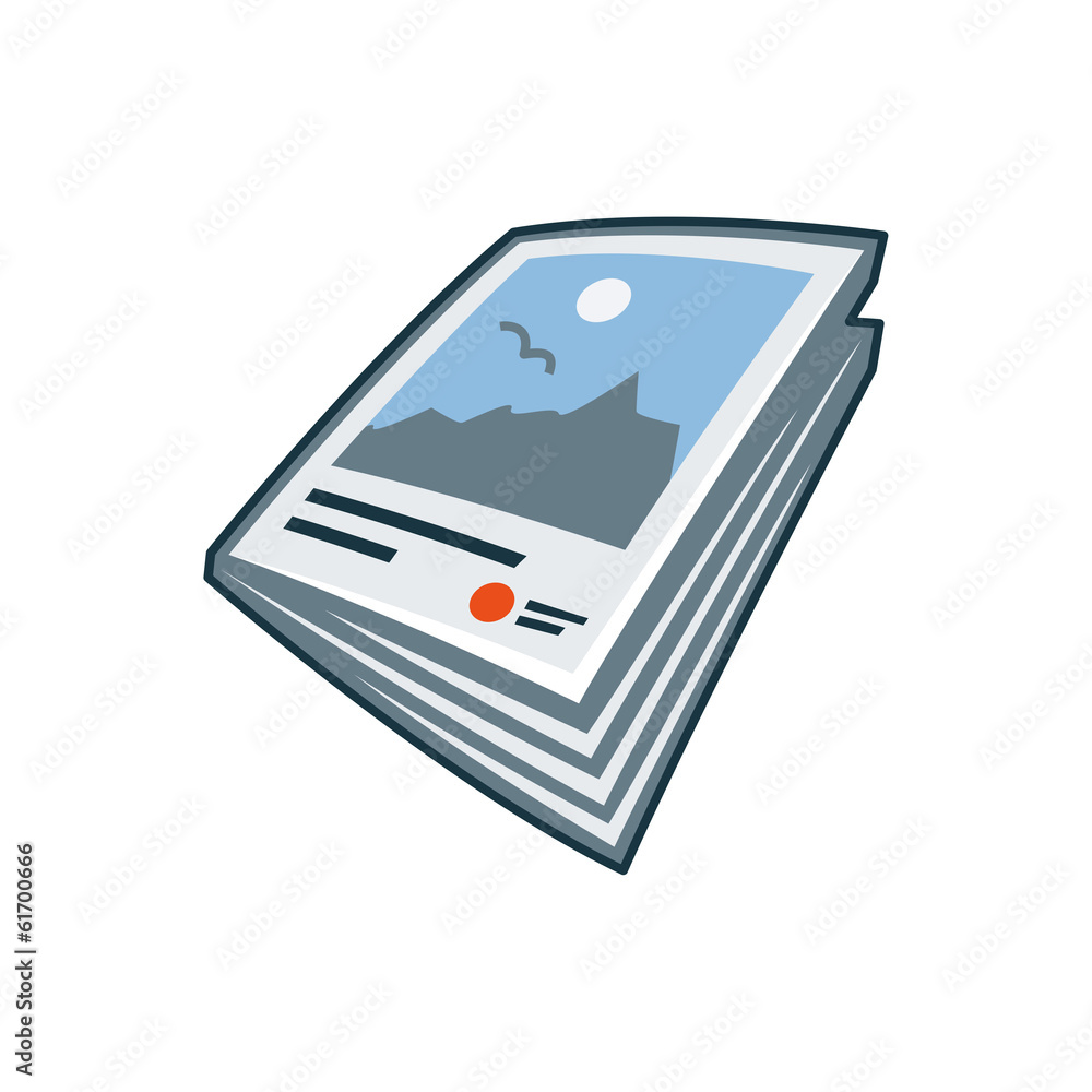 Magazine or brochure icon in cartoon style Stock Vector | Adobe Stock