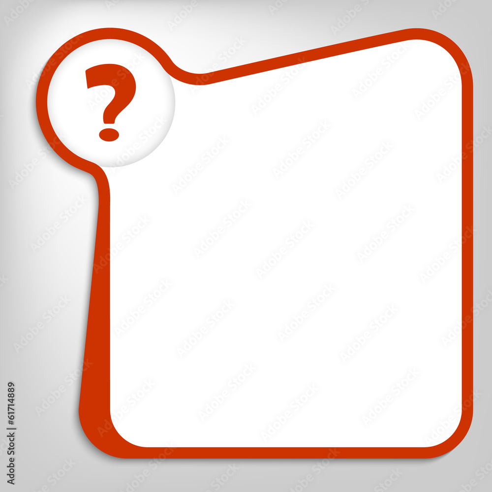red vector box for entering text with question mark Stock Vector ...