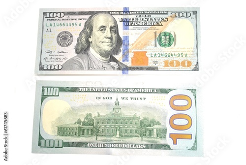 Hundred Dollar Bill Front And Back