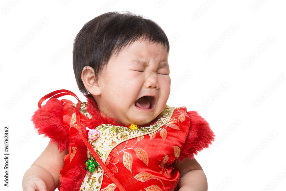 Chinese girl crying Stock Photo | Adobe Stock