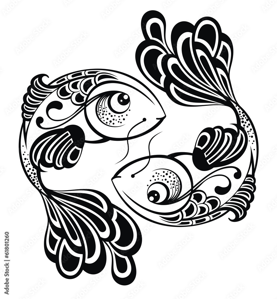 Fish.Pisces Stock Vector | Adobe Stock