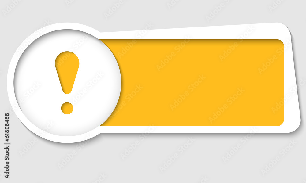 vector text box for insertion text with exclamation mark Stock Vector ...