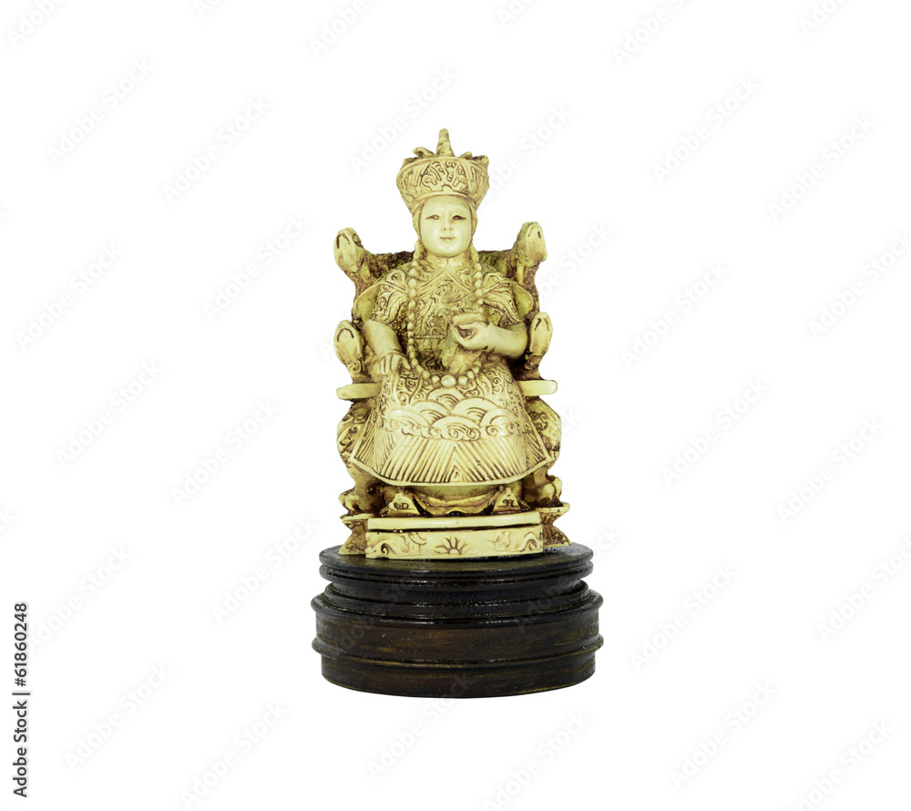 Elephant Ivory craved model of sitting empress Stock Photo | Adobe Stock