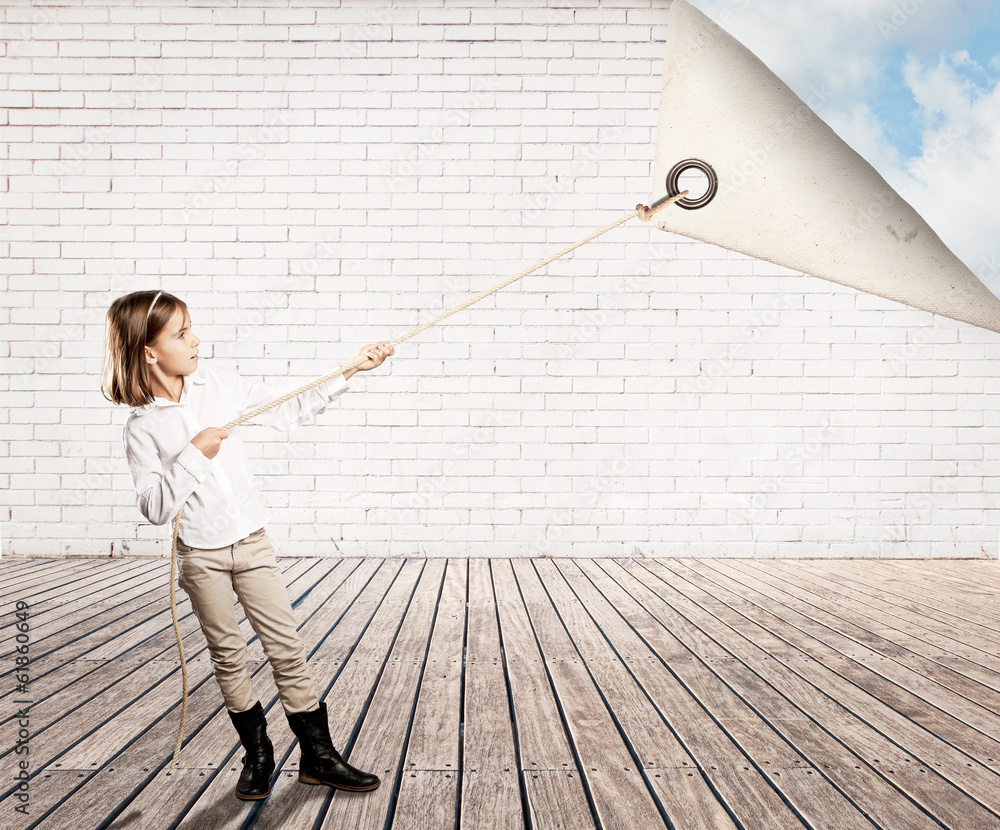 little girl changing background Stock Photo | Adobe Stock