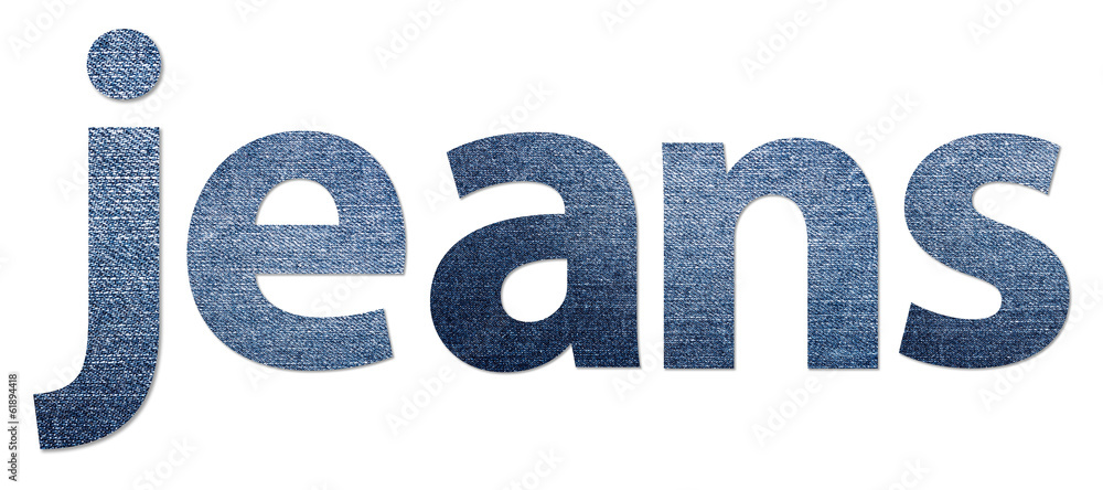 Jeans Word Made Of Jeans Texture Alphabet Letters Stock Photo | Adobe Stock