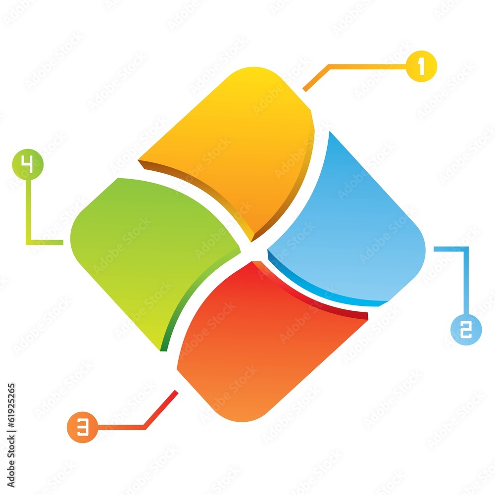 Square Diagram Stock Vektorgrafik Adobe Stock
