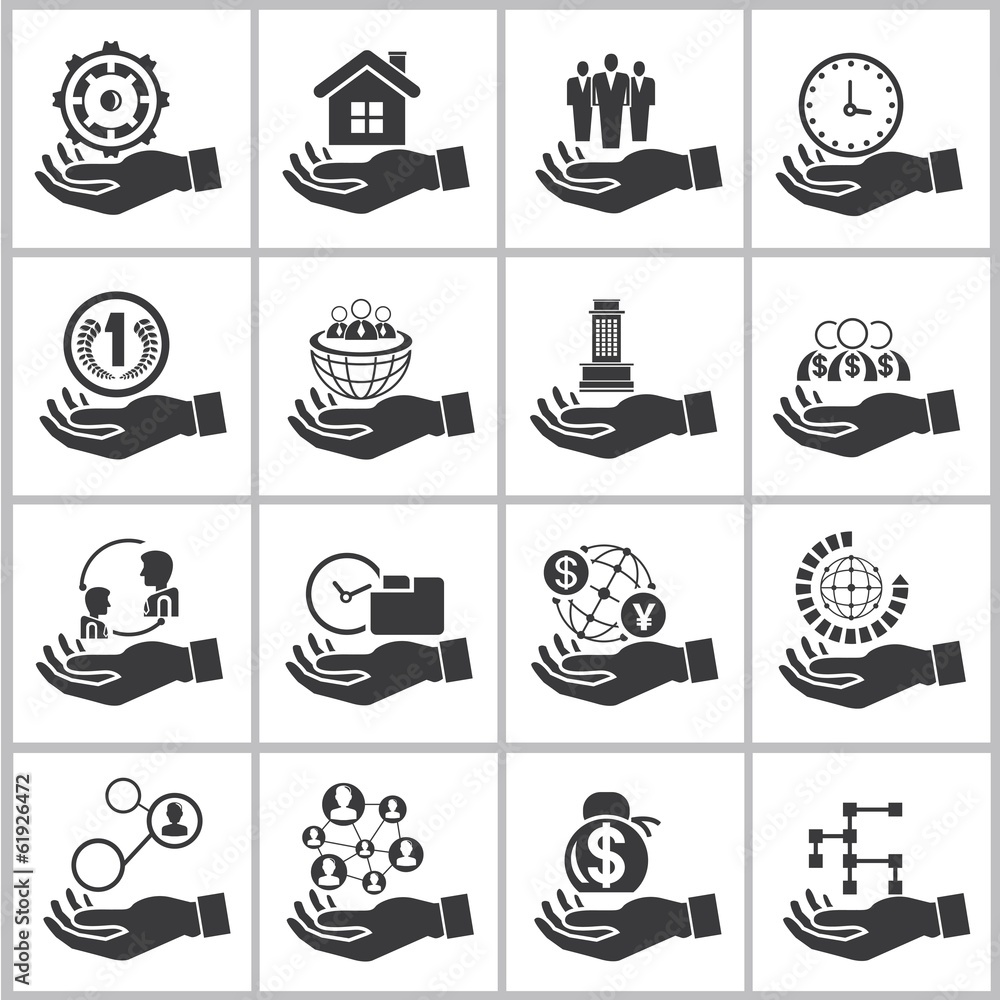 hand holding icons Stock Vector | Adobe Stock