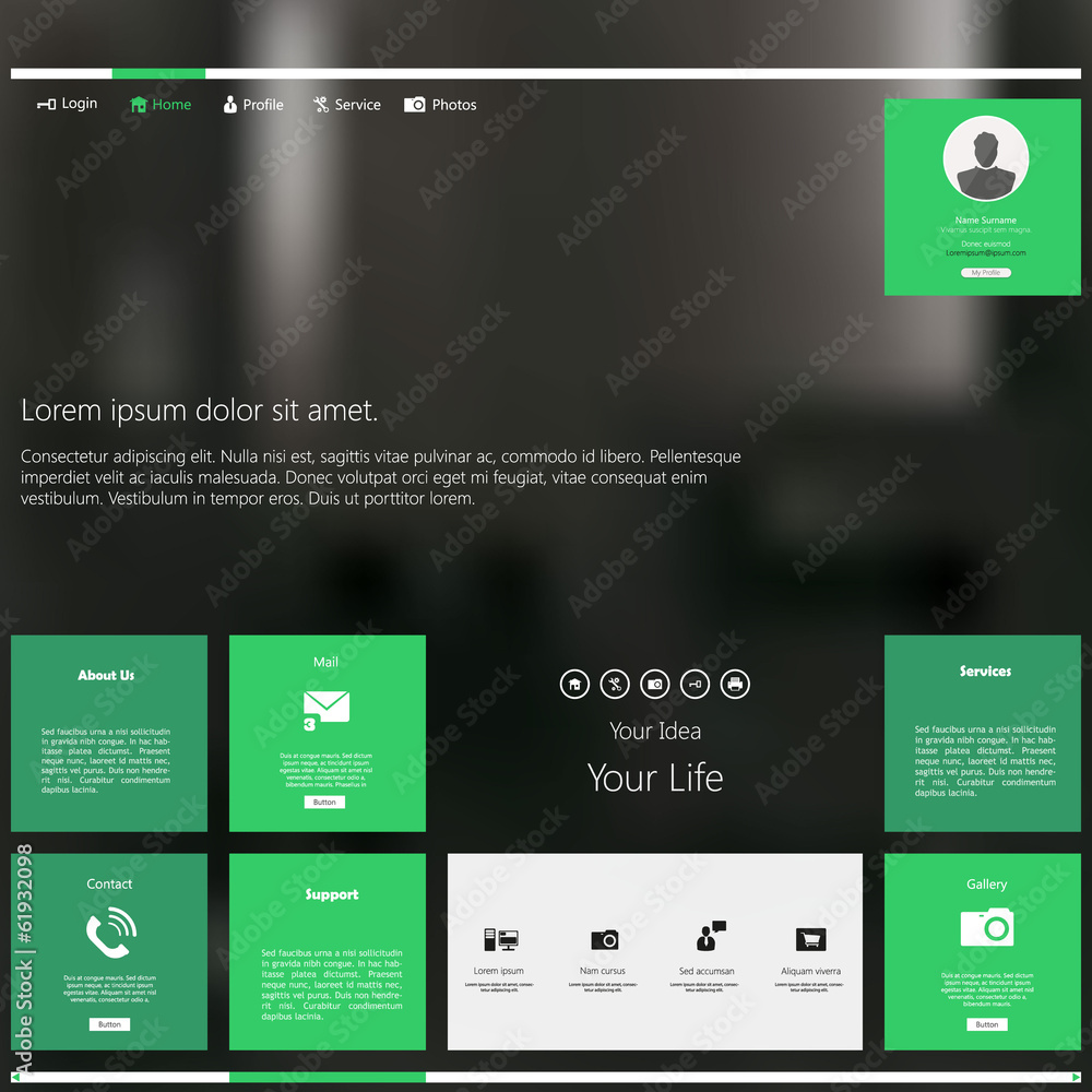 Design of the menu for a website. Creative web design Stock Vector ...