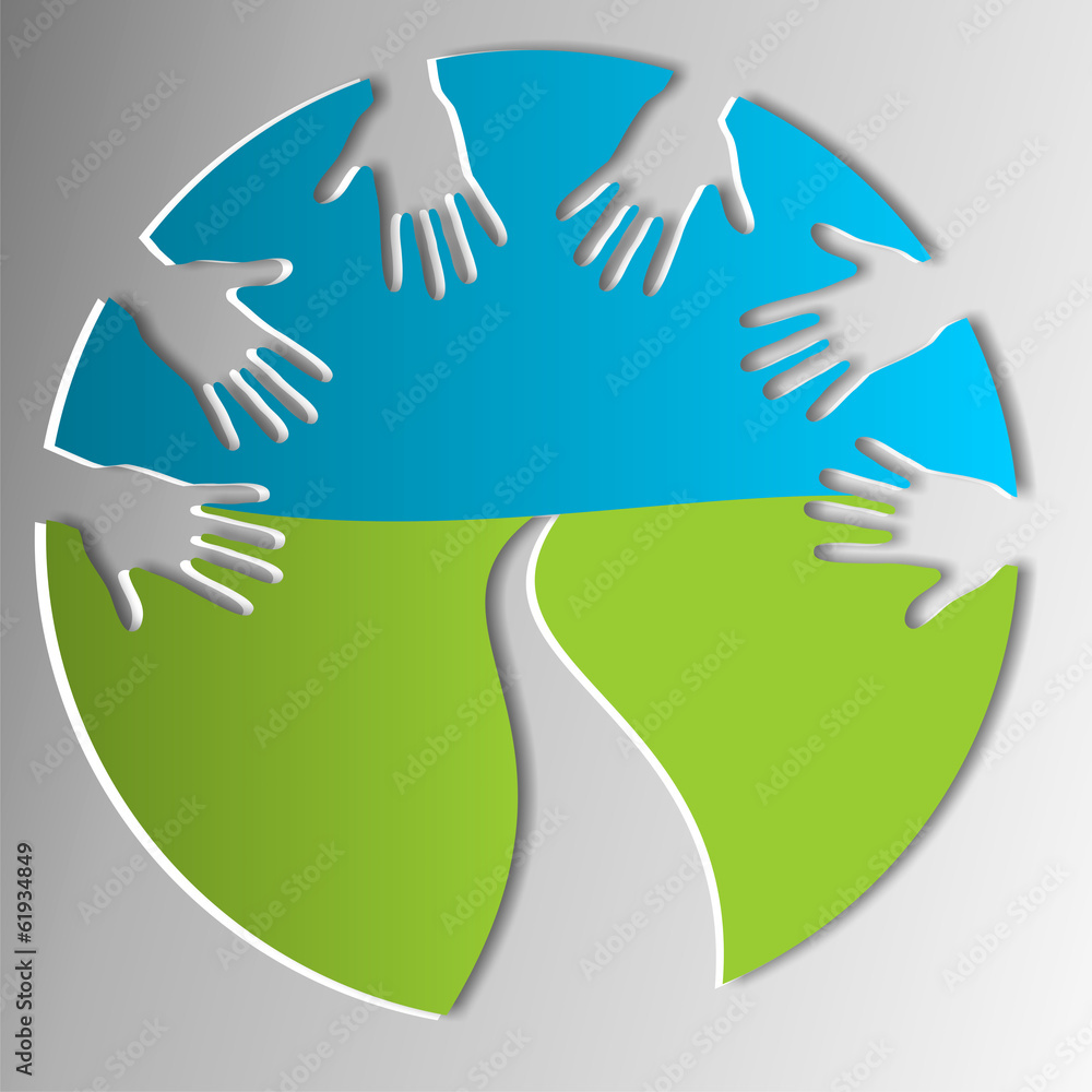 Symbol helfende Hände Stock Vector | Adobe Stock