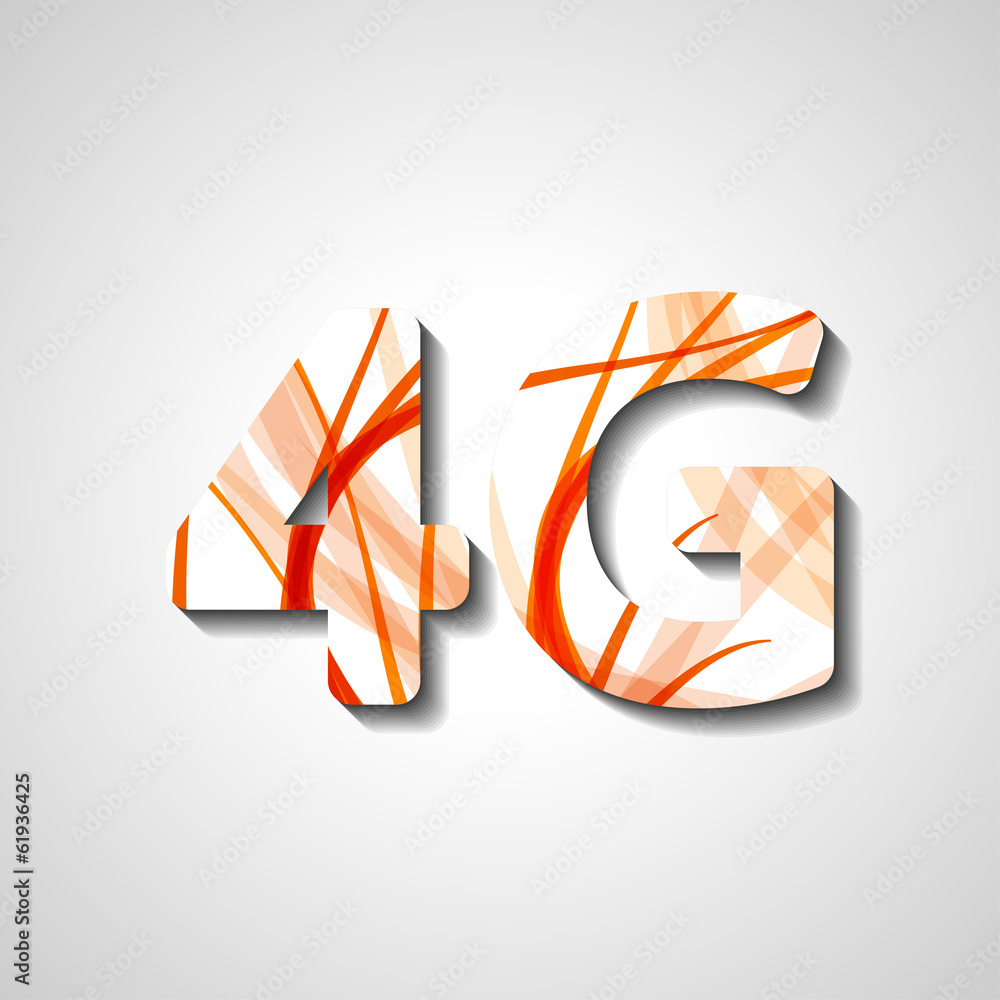 4G latest wireless communication, abstract symbol Stock Vector | Adobe ...